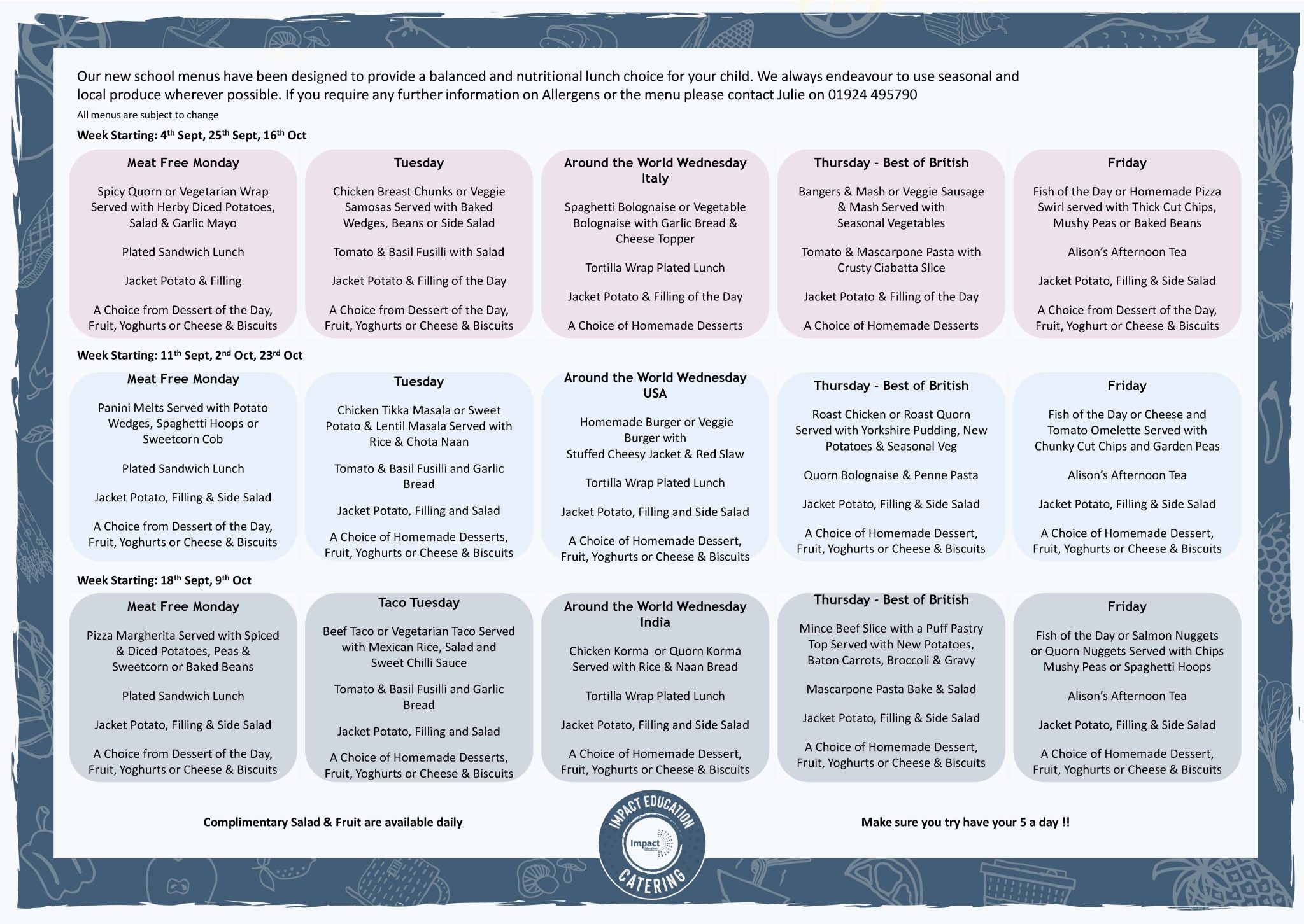 School Lunches | Old Bank Academy